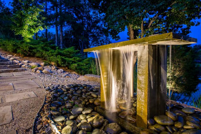 Zen Modern Water Feature - Lotus Gardenscapes